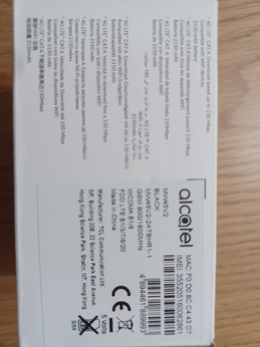 NOVI ALCATEL LINK ZONE MW45V2 RUTER