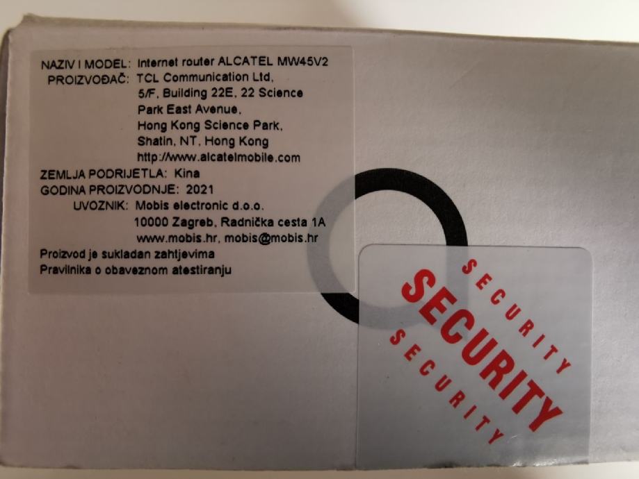 ALCATEL MW45V2 WIFI INTERNET ROUTER