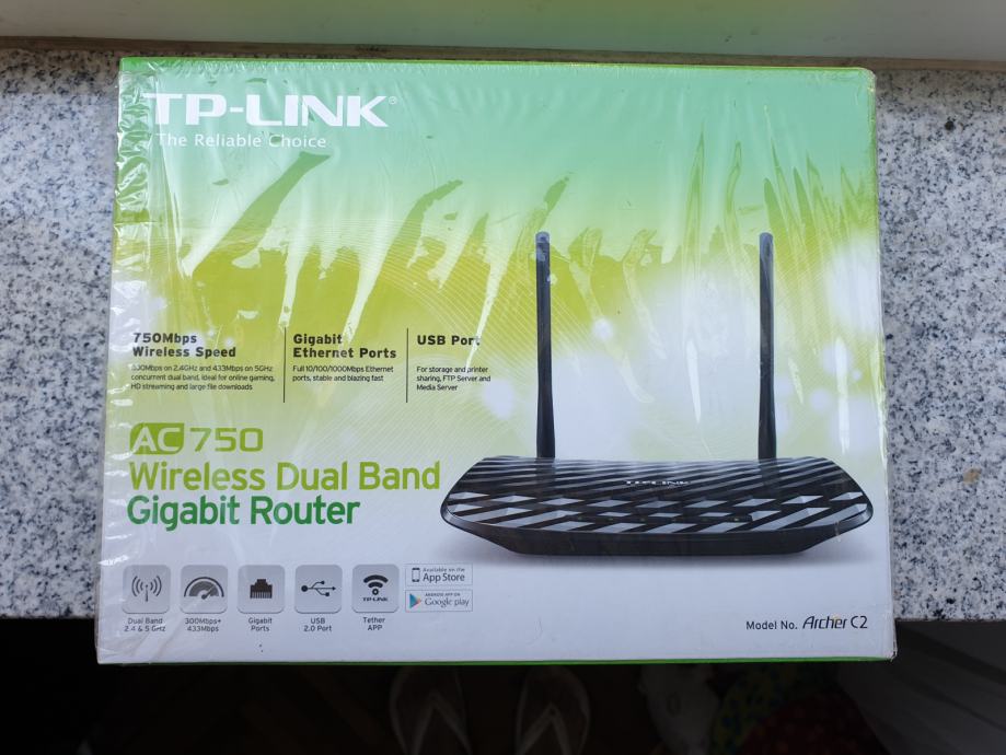 Archer C2 AC750 Wireless Dual Band Gigabit Router kao nov s kutijom