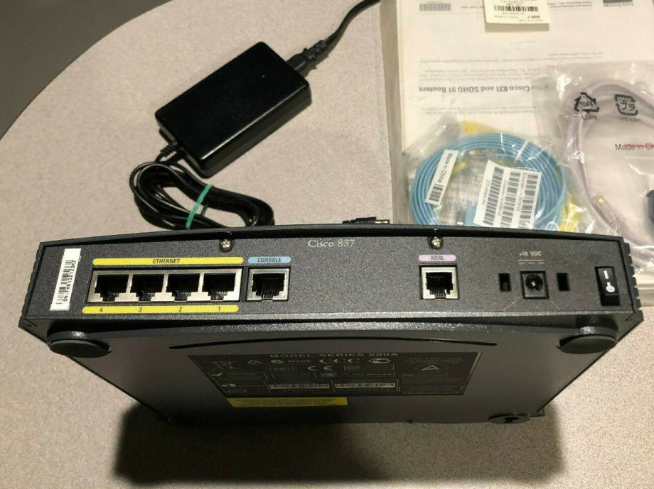 Cisco 837 ADSL Router + 4-port 10/100 Ethernet LAN switch 800 Series