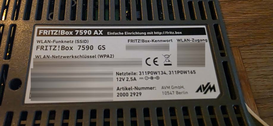 P: FRITZ!Box 7590 AX (WiFi6)