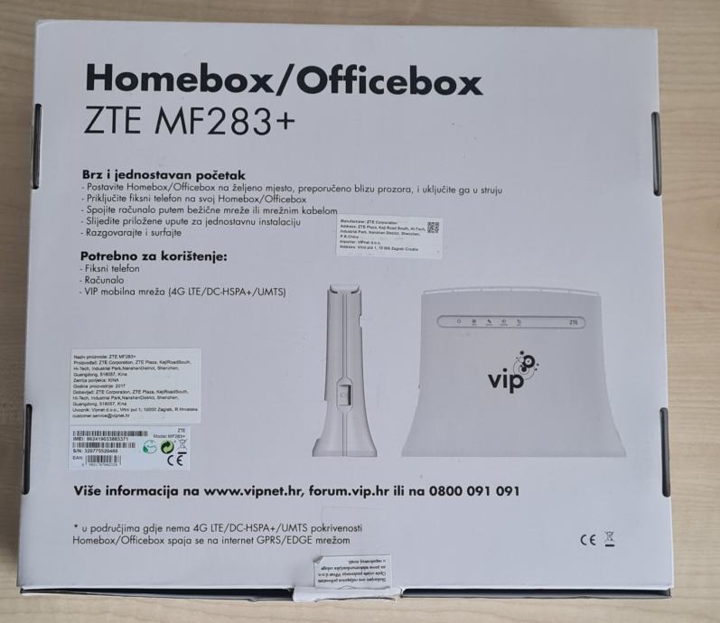 HOMEBOX/OFFICEBOX Router ZTE MF283+