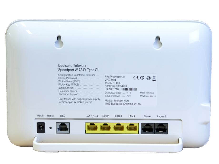 HRVATSKI TELEKOM SPEEDPORT W 724V Type Ci ROUTER+SWITCH