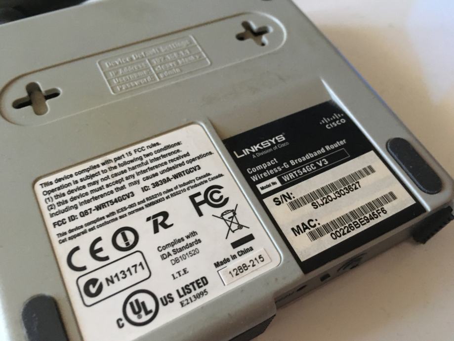 Linksys WRT54GC V3, Compact Wireless router i AP