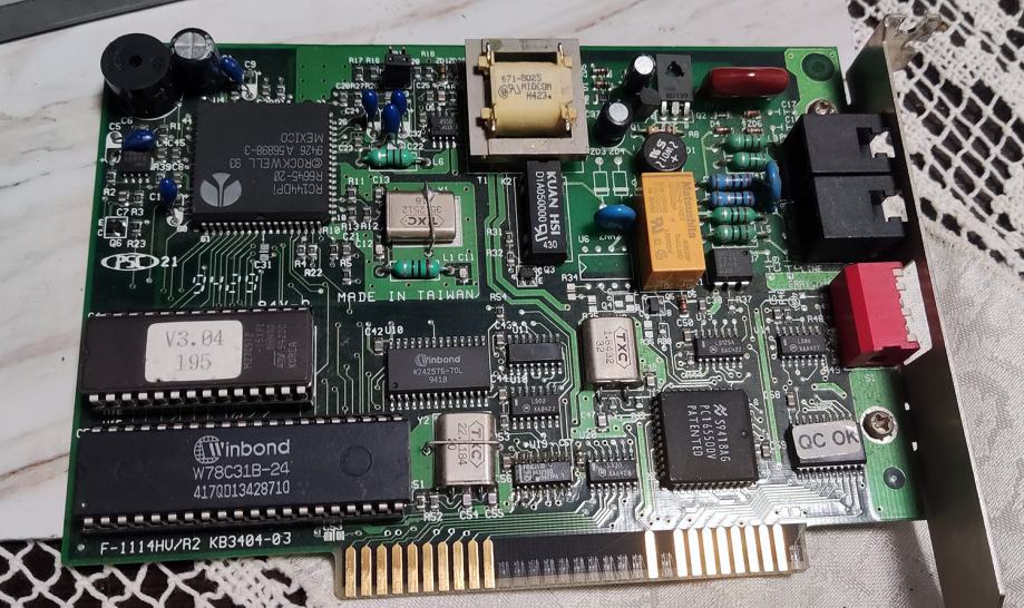 Retro ISA 8bit modem Rockwell F-1114HV/R2