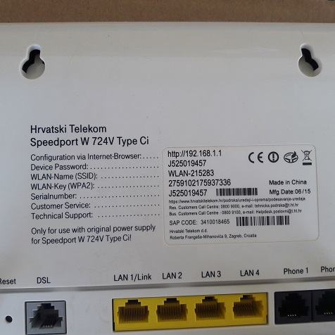 Router Speedport W 724V Type Ci