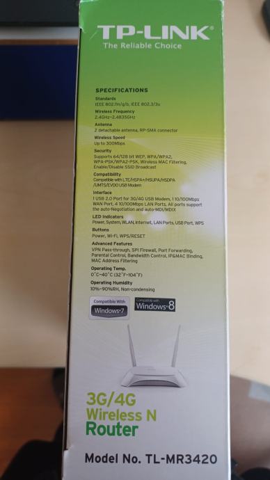 Ruter TP-Link TL-MR3420 Wi-Fi