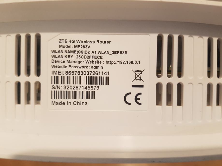 ZTE MF283V 4G router (za Homebox i sl. usluge)