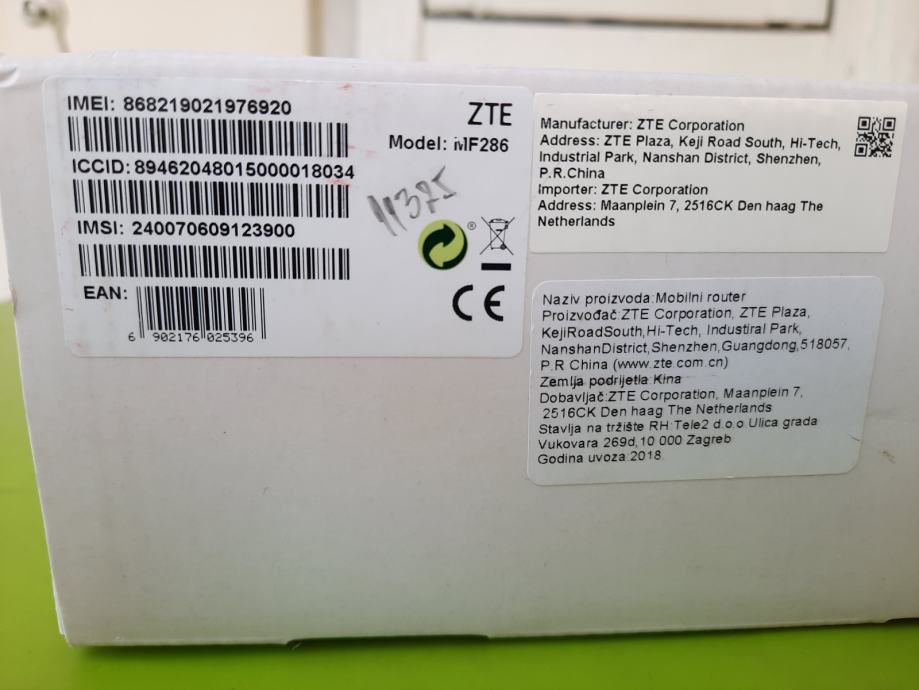 ZTE MF286 Wireless WiFi LTE router ruter