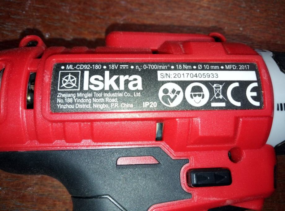 Aku bušilica ISKRA AKU ML-CD92-180 - POVOLJNO