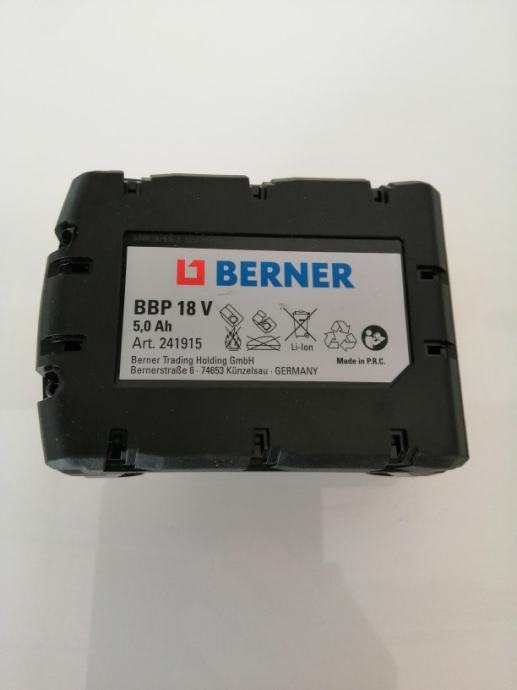 Berner baterija BBP 18V 5,0Ah li-Ion