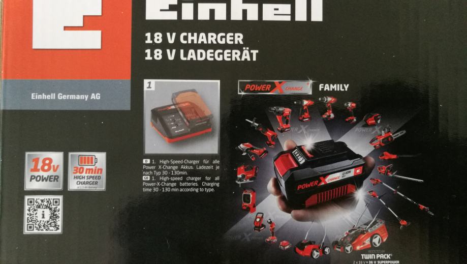 Einhell Aku 18v - 2.6 ah baterija i punjac i usb adapter