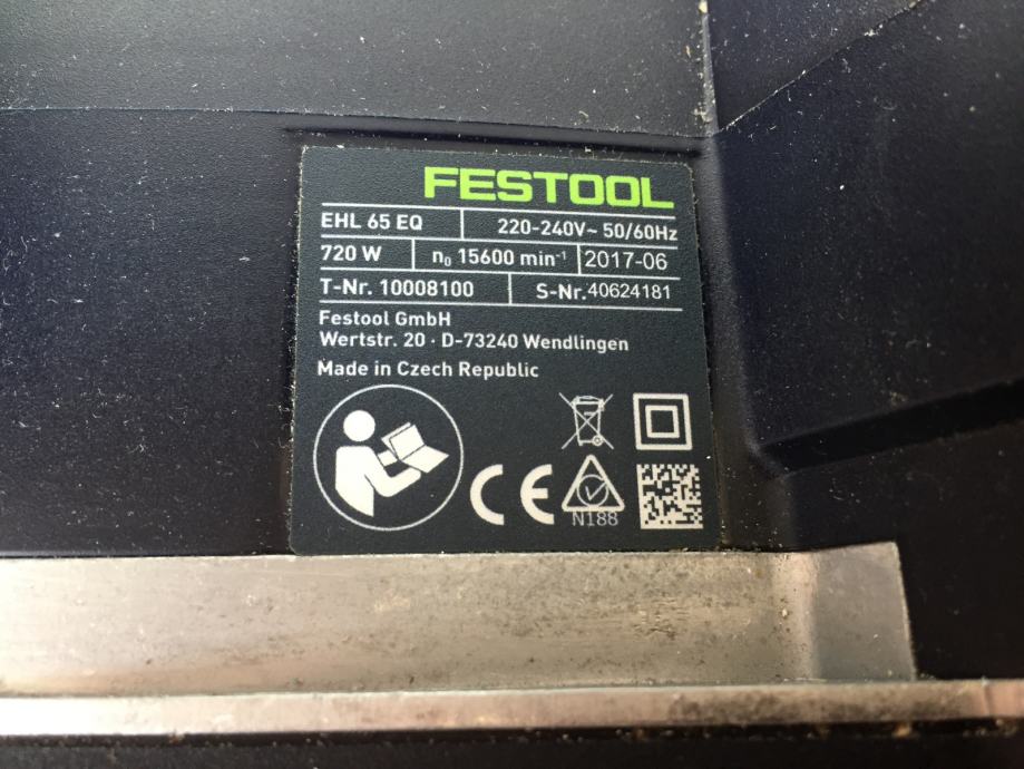 Festool električna blanja EHL 65 EQ