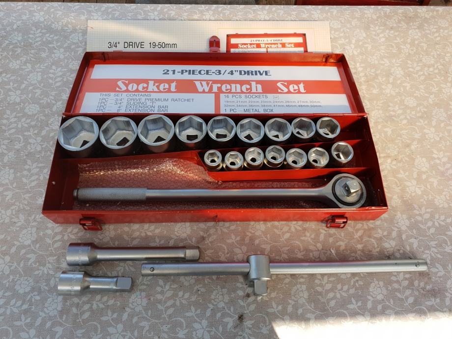 Velike Gedore 3/4 cola 21 dijelni komplet