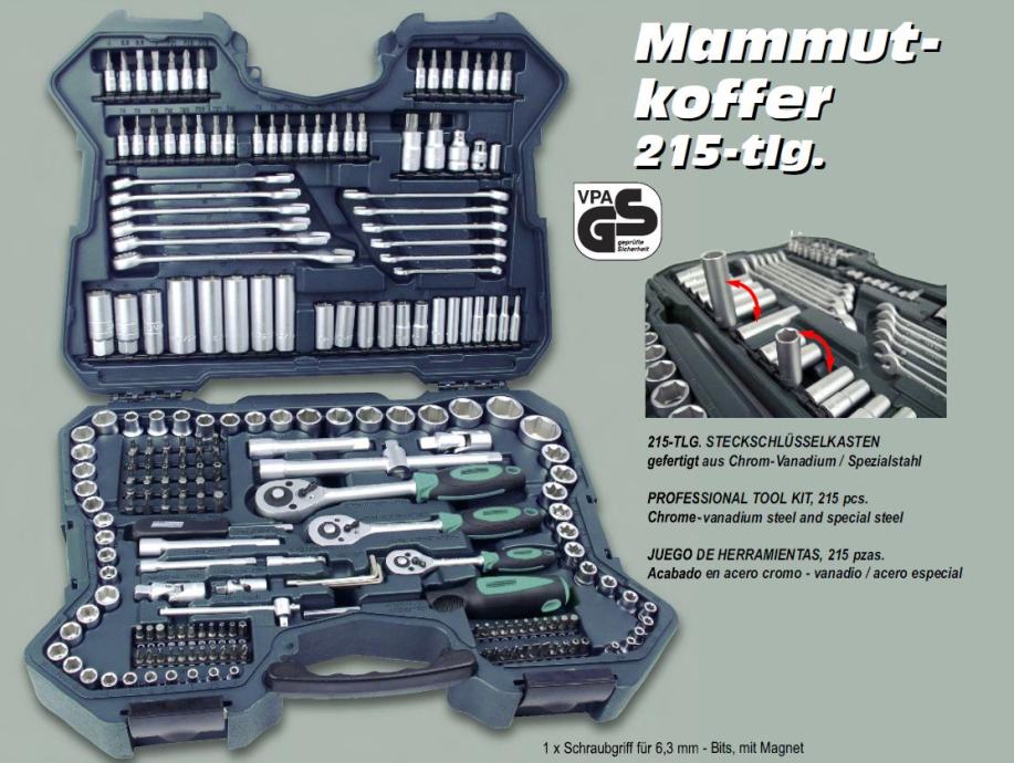 Set alata Mannesmann 215 komada