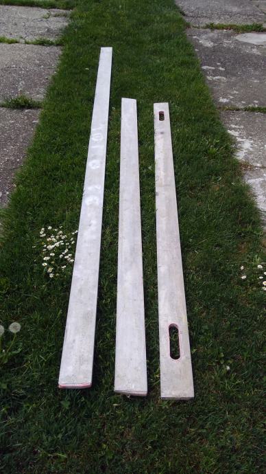 Alu letva za ravnanje 3 kom