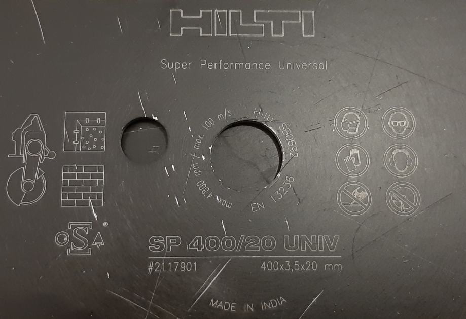 HILTI diamantna šajba 400x20 Super Universal armirano beton NOVO!! Top