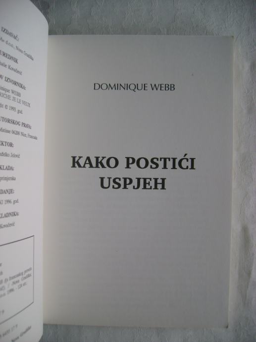 Dominique Webb - Kako postići uspjeh - 1996.