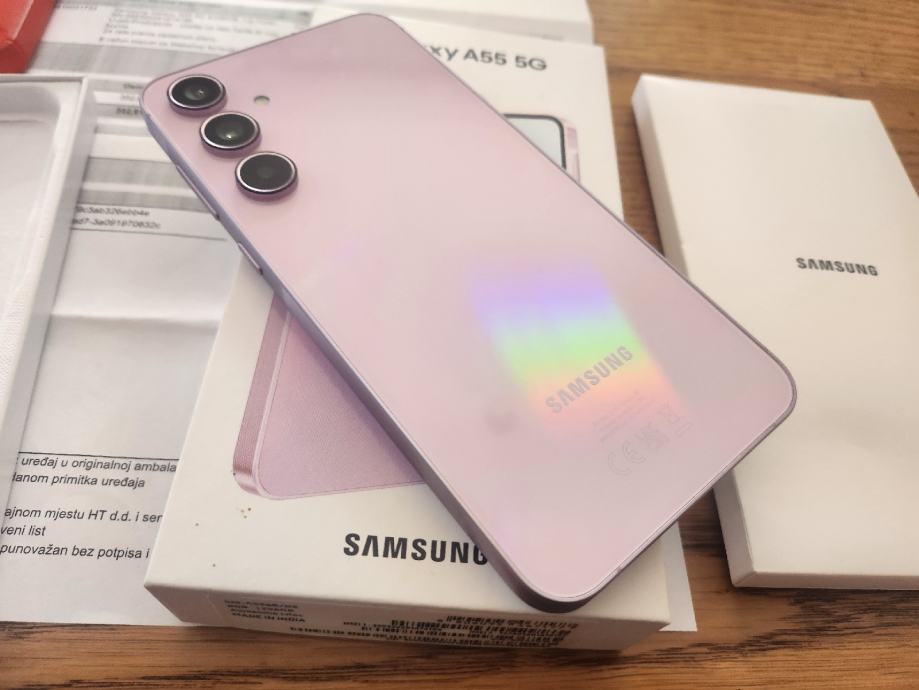 Samsung Galaxy A55 5G Awesome Lilac 8/256GB garancija 04/2026