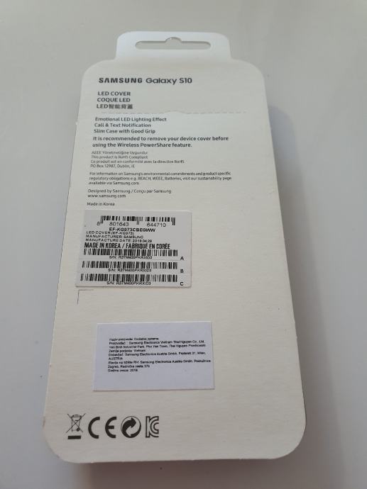 Original Samsung S10 LED Cover maskica crna