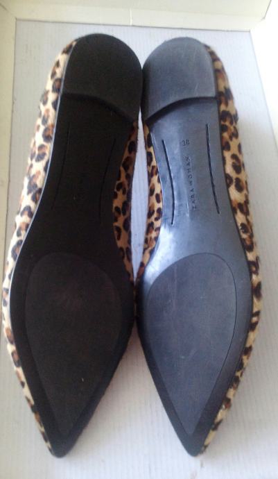 ZARA WOMAN kožne balerinke leopard print