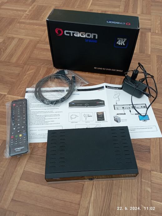 OCTAGON SF8008 4K UHD E2 DVB-S2X Single (DUAL OS)