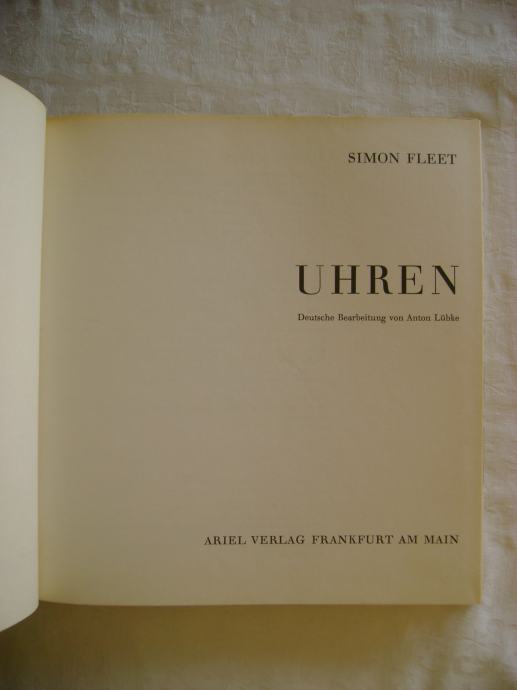 Simon Fleet - Uhren - povijest razvoja satova, na njemačkom - RRR