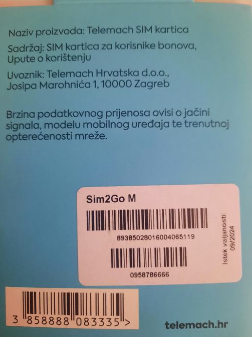 SIM Telemach kartica