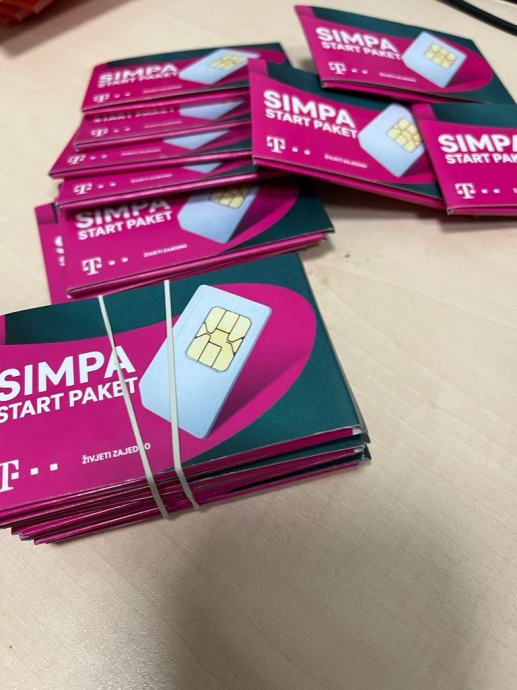 SIMPA start paket Prepaid SIM Kartica T-mobile NOVO RAČUN PDV GSM card
