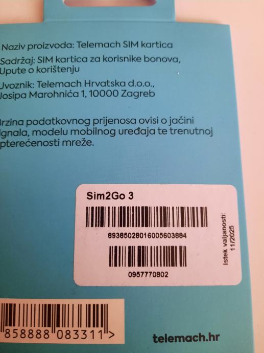 Telemach SIM kartice