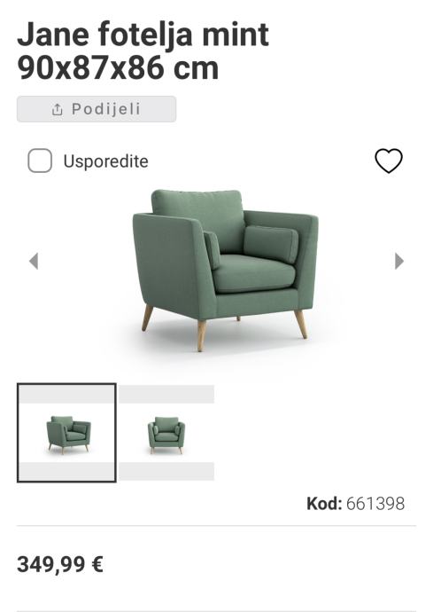 Dvosjed - fotelja - set stolića