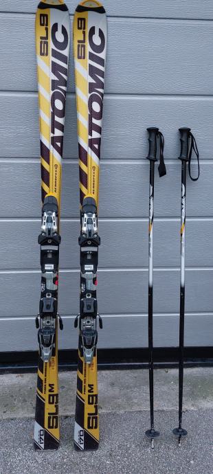 Skije ATOMIC SL9m 170 cm s vezovima i štapovima*** HITNO
