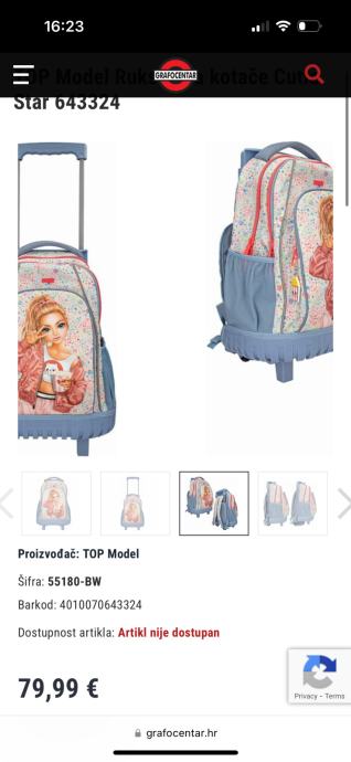 Školska torba na kotače Top Model