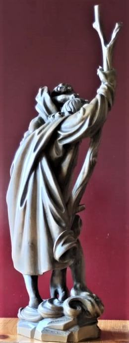 skulptura Sveti Kristofor i Nevis - drvo tise