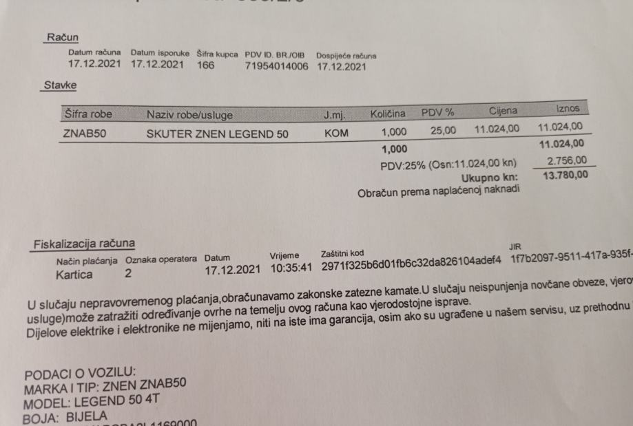 ZNEN Legend / Flash 50 cm3, 2021 god.