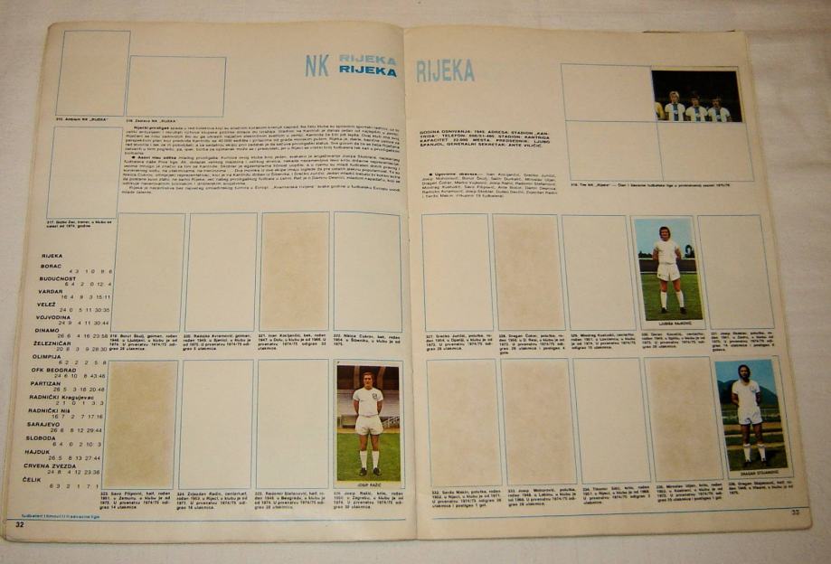 Album - Fudbaleri i timovi 1975 76 prva i druga liga Zalijepljeno 125