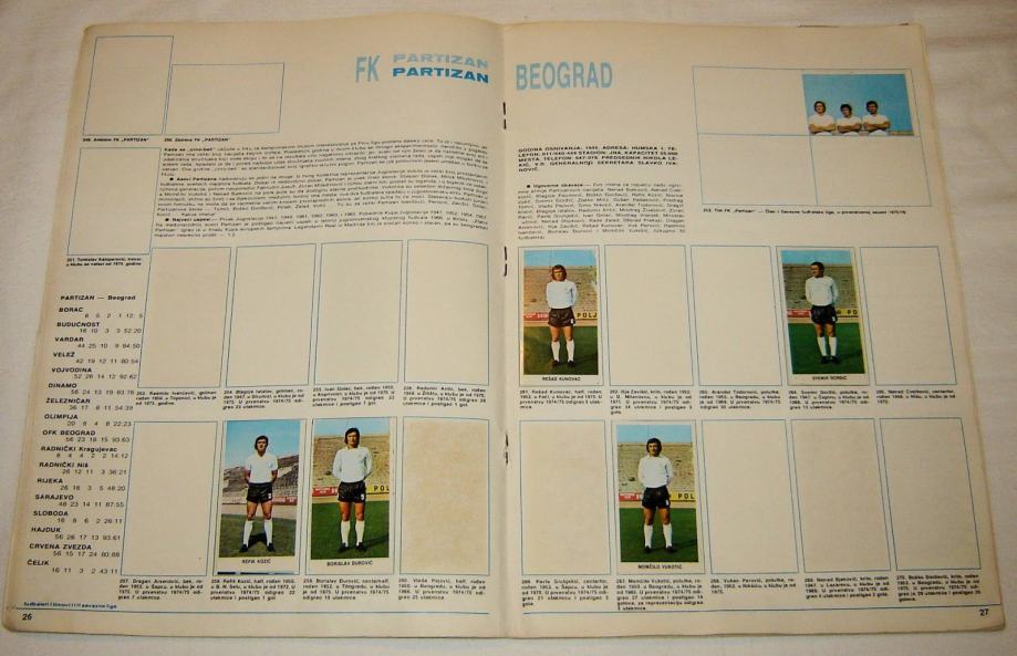 Album - Fudbaleri i timovi 1975 76 prva i druga liga Zalijepljeno 125