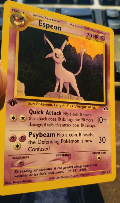 FIRST EDITION ESPEON NON HOLO RARE MINT =)