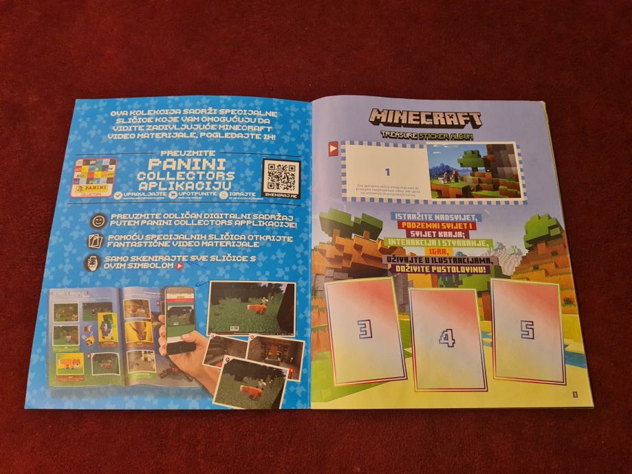 Minecraft Treasure sticker album popunjen 11/256