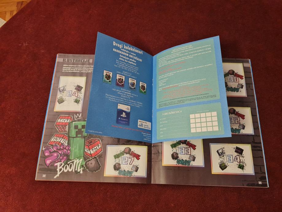 Minecraft Treasure sticker album popunjen 11/256