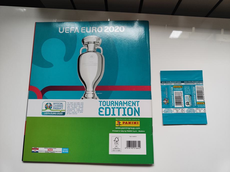 PANINI EURO 2020 - prazan album - VG + prazan paketić