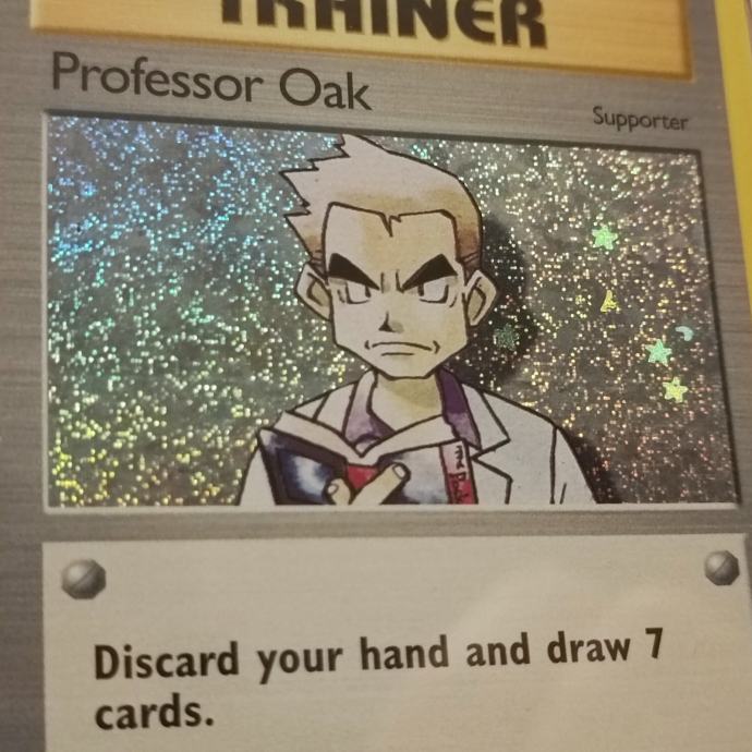 Pokemon karta: Professor Oak holo karta + zaštitna kutija
