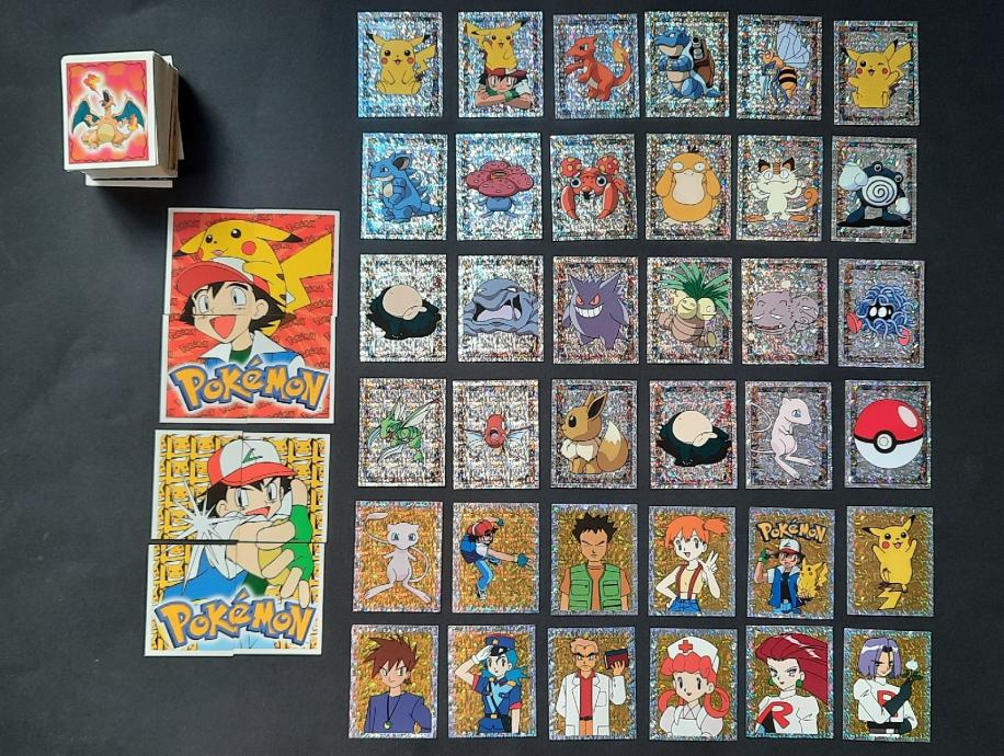 Pokemon komplet set BASE I HOLO Merlin Topps Nintendo 1999