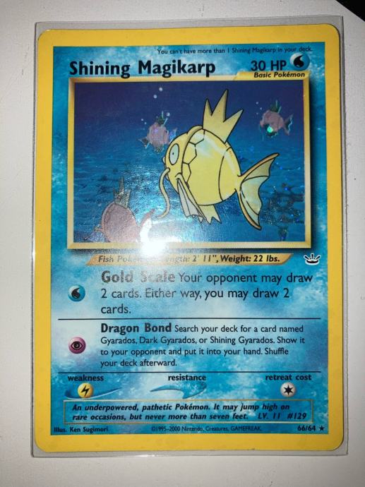 Shining Magikarp Pokemon karta