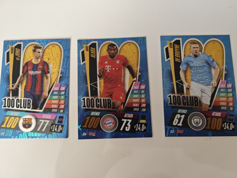 Topps Match Attax 100 CLUB kartice