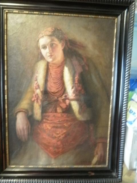 RUSKI SLIKAR DJEVUŠKA ULJE 73.godina 86 X 116 cm