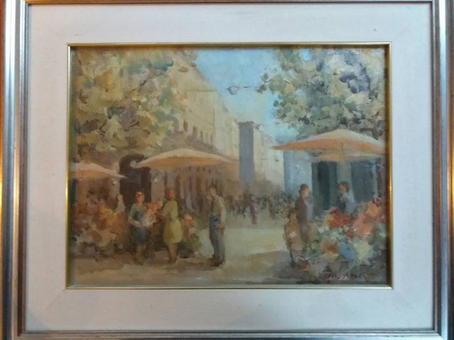 akademski slikar Branko Becić Šetnja gradom