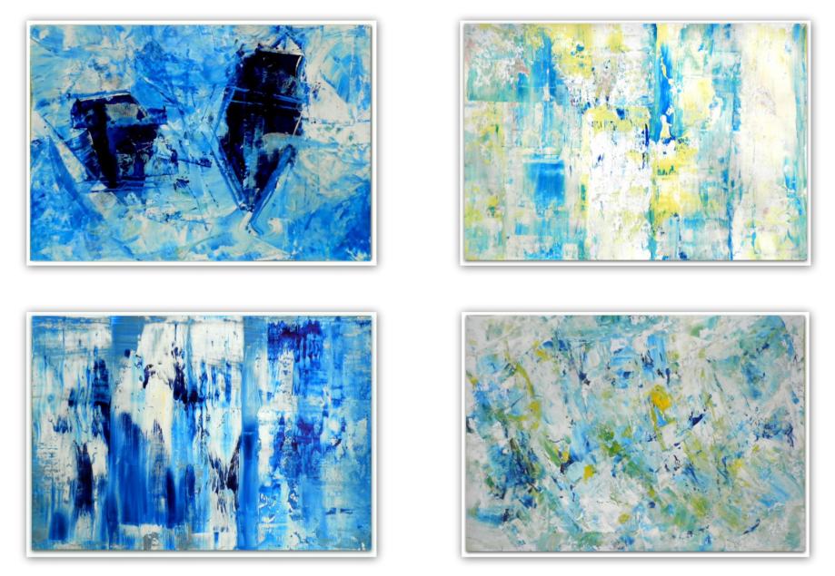 Apstraktna slika - Plava kompozicija I do IV