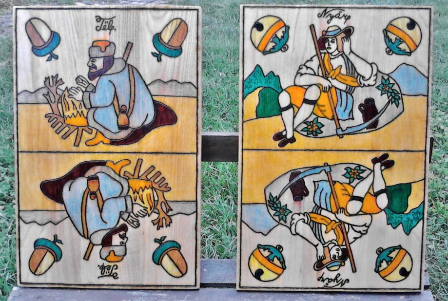 Asevi,slike u drvetu jasena,ručni rad