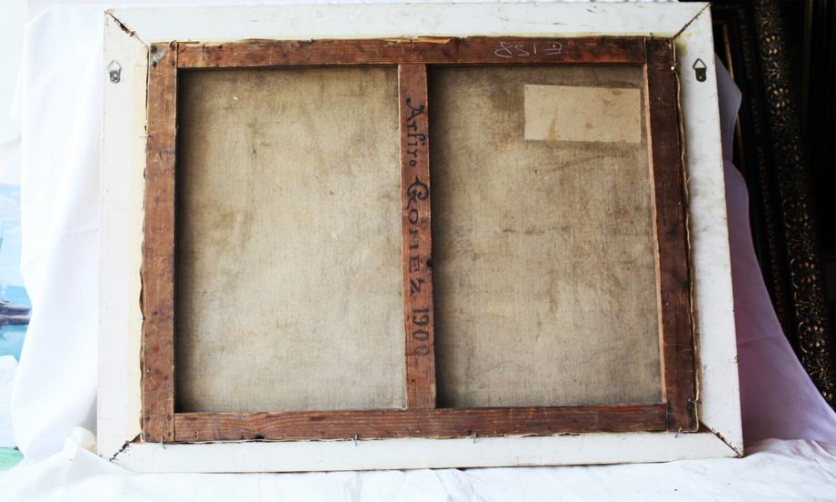 CIGANSKA ČERGA MEKSIČKI SLIKAR GOMEZ POTPIS NA BLIND RAMI ULJE NA